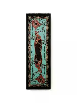 Etro Wool And Cashmere Scarf With Jewel Motif