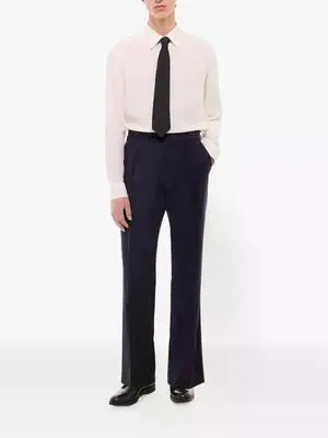FURSAC Pinstriped Pleated Trousers - Blue
