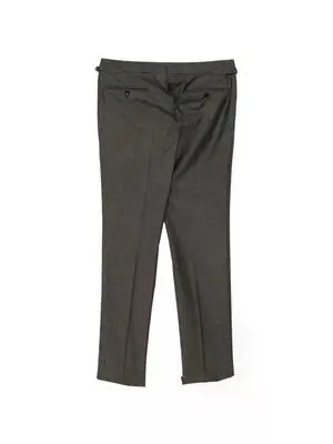 TOM FORD Dark Gray Check Pattern Tailored Trousers