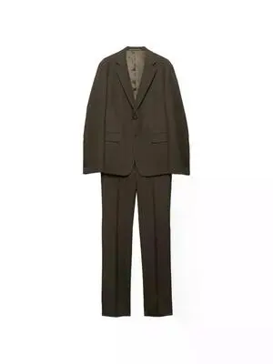 Prada Single-breasted Wool Suit - Green