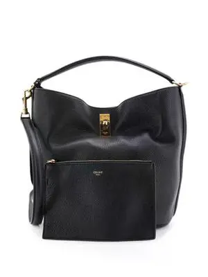 Celine 16 Bag Leather Bucket Bag - Black