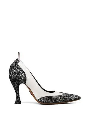 Thom Browne Crystal-embellished Wingtip Pumps