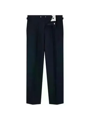 FURSAC Tailored Herringbone Trousers - Blue