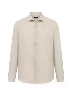 TOMBOLINI Spread-collar Button-up Shirt - Neutrals