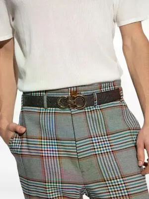 FERRAGAMO Gancini Leather Reversible Belt