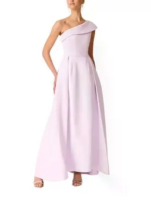 ELLIATT One-shoulder Pleated Maxi Dress
