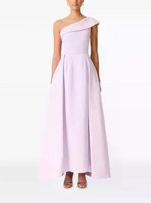 ELLIATT One-shoulder Pleated Maxi Dress