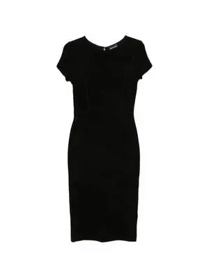 Emporio Armani Short Sleeve Fitted Dress - Black