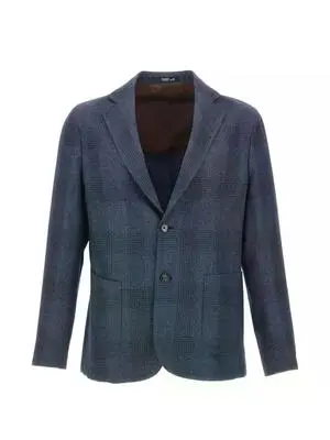 BARBA NAPOLI Easy Check Blazer - Blue