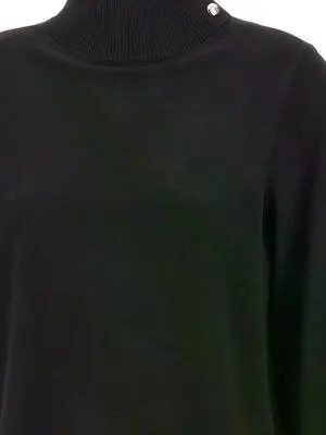 ELENA MIRÒ High Neck Button-detail Sweater
