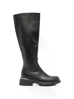 LINDA BAUMANN Leather Boots - Black