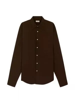FURSAC Long-sleeve Button-down Shirt - Brown