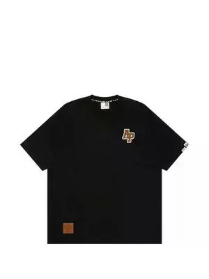 AAPE BY *A BATHING APE Moonface-print Logo-patch T-shirt - Black