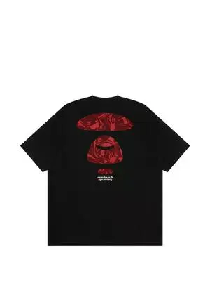 AAPE BY *A BATHING APE Moonface-print Logo-patch T-shirt