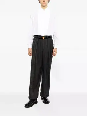 TOM FORD Bib-front Band-collar Shirt - White