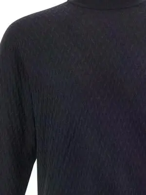 FILIPPO DE LAURENTIIS Herringbone Knit Mock Neck Sweater