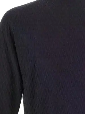 FILIPPO DE LAURENTIIS Herringbone Knit Mock Neck Sweater