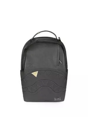 SPRAYGROUND The Golden Fang Shark Central Embossed Backpack - Black
