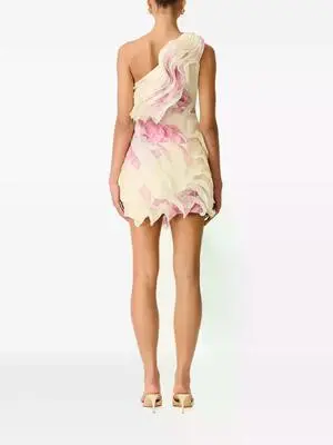 ELLIATT Rova Floral-print One-shoulder Mini Dress