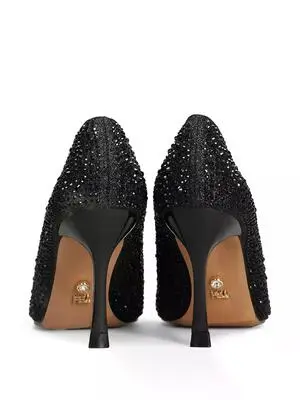 TWENTY FOURHAITCH Teylor Crystal-embellished Pointed-toe Pumps - Black