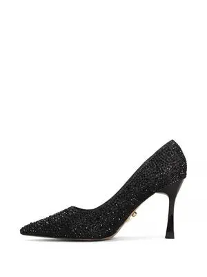 TWENTY FOURHAITCH Teylor Crystal-embellished Pointed-toe Pumps - Black