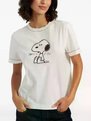 Chinti & Parker Snoopy-embroidered T-shirt