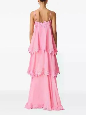 ELLIATT Tiered Lace Trim Maxi Dress