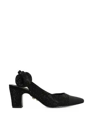 TWENTY FOURHAITCH Esea Crystal-embellished Floral-detail Pumps - Black