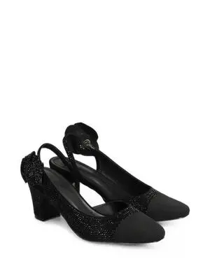 TWENTY FOURHAITCH Esea Crystal-embellished Floral-detail Pumps