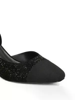 TWENTY FOURHAITCH Esea Crystal-embellished Floral-detail Pumps