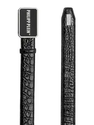 Philipp Plein Leather Belt With Crocodile Effect