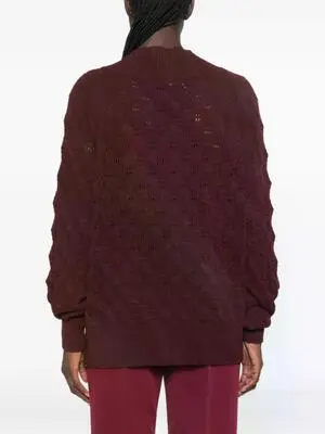 Ermanno Scervino Cable-knit Pointelle-trim Cardigan