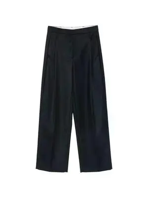 TELA Pleated Wide-leg Trousers - Black