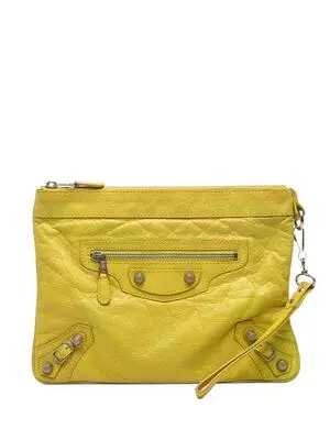 Balenciaga 2013 Lambskin Motocross Giant 12 Clutch Bag - Yellow
