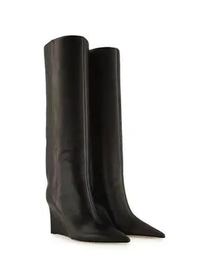 JIMMY CHOO Blake 85 Smooth Leather Knee-high Boots With Wedge Heel