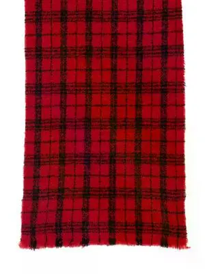 Destin Checked Fringed Scarf