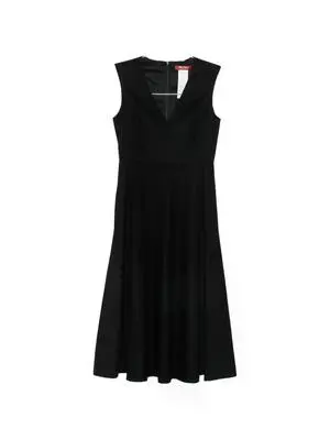 Max Mara V-neck Sleeveless Midi Dress