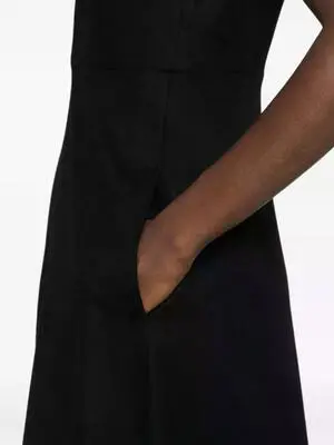 Max Mara V-neck Sleeveless Midi Dress