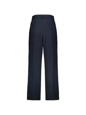 MOORER Belted Pleated Wide Leg Trousers