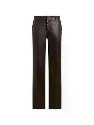 Etro Leather Trousers With Studs