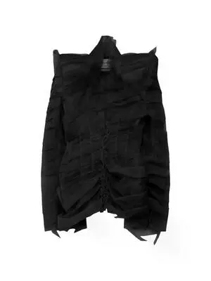 Matieres Fecales Pleated Asymmetrical Zip-up Jacket