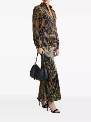 Etro Silk-blend Satin Maxi Skirt With Paisley Print