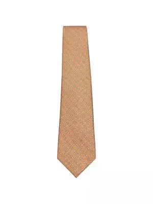 TOMBOLINI Geometric Pattern Neck Tie - Orange