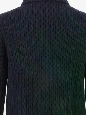 GRAN SASSO Ribbed-knit Zip-up Cardigan