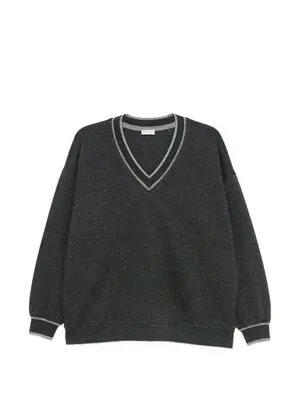 Brunello Cucinelli V-neck Long Sleeve Sweatshirt