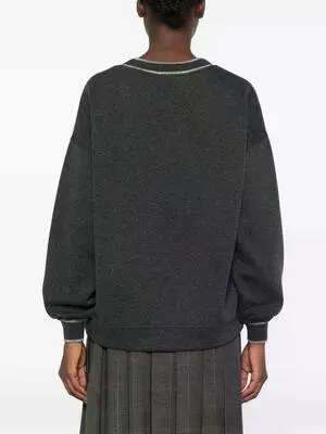 Brunello Cucinelli V-neck Long Sleeve Sweatshirt