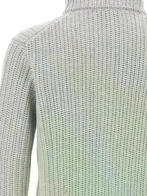 GRAN SASSO Ribbed-knit Zip-up Cardigan