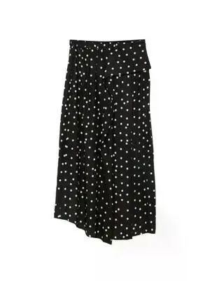 Christian Wijnants Sedona Polka Dot Ruffle Midi Skirt