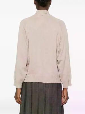 Brunello Cucinelli High-neck Raglan-sleeve Sweater - Neutrals