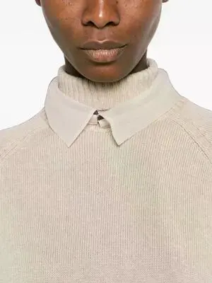 Brunello Cucinelli High-neck Raglan-sleeve Sweater - Neutrals